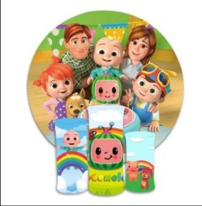 Cocomelon round backdrop | Candles Event Hire