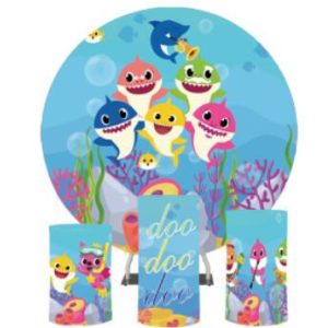 Baby Shark (Blue) cutouts set of 4 | Candles Event Hire