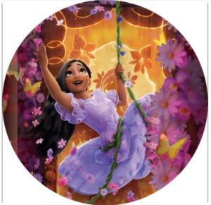 Isabella Encanto round backdrop | Candles Event Hire